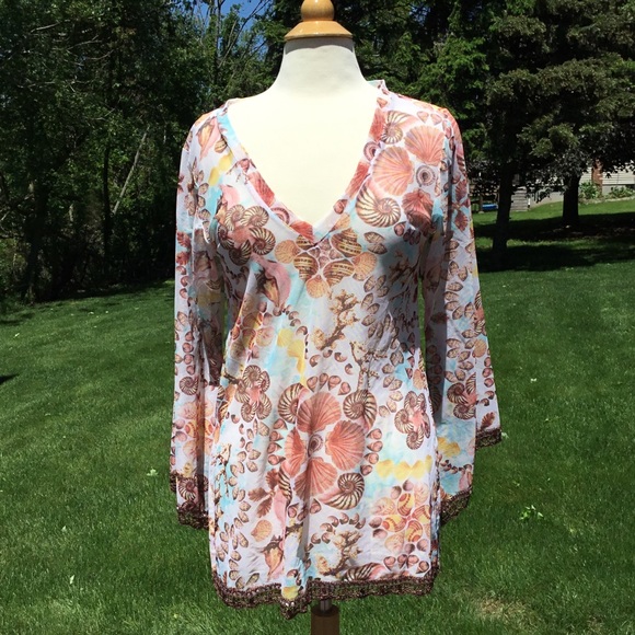 Letarte | Swim | Letarte Seashell Mesh Sheer Swim Coverup | Poshmark